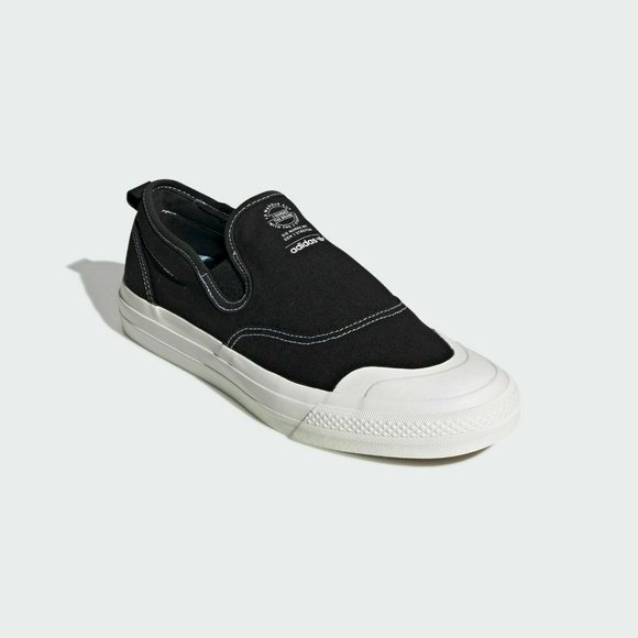 adidas | Shoes | New Wbox Adidas Nizza Retro Slip On Sneaker Black Logo ...
